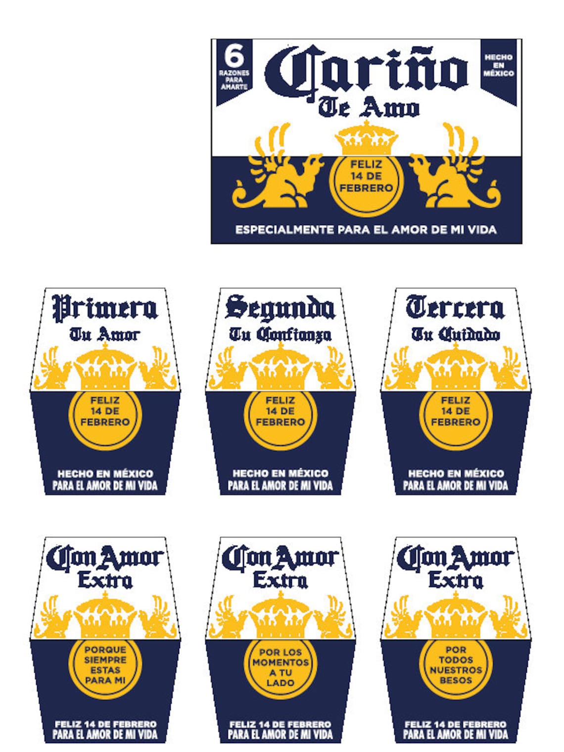 14 Corona Beer SVG labels for fathers Day 6 reasons | 14 Etiquetas ...