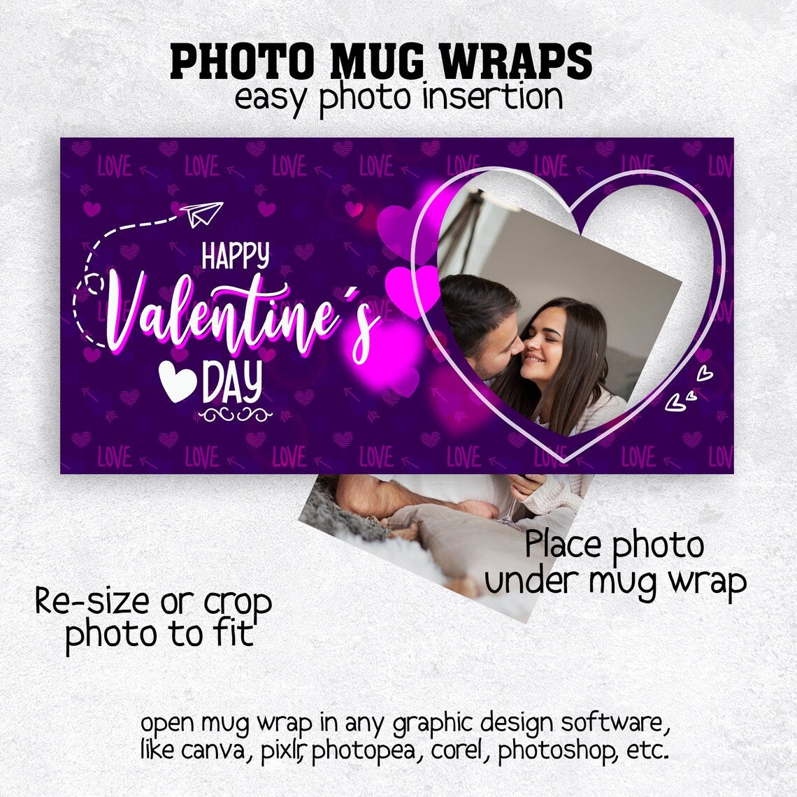 PNG Mug Design Template Valentine's Day, Mug Sublimation Valentine's ...