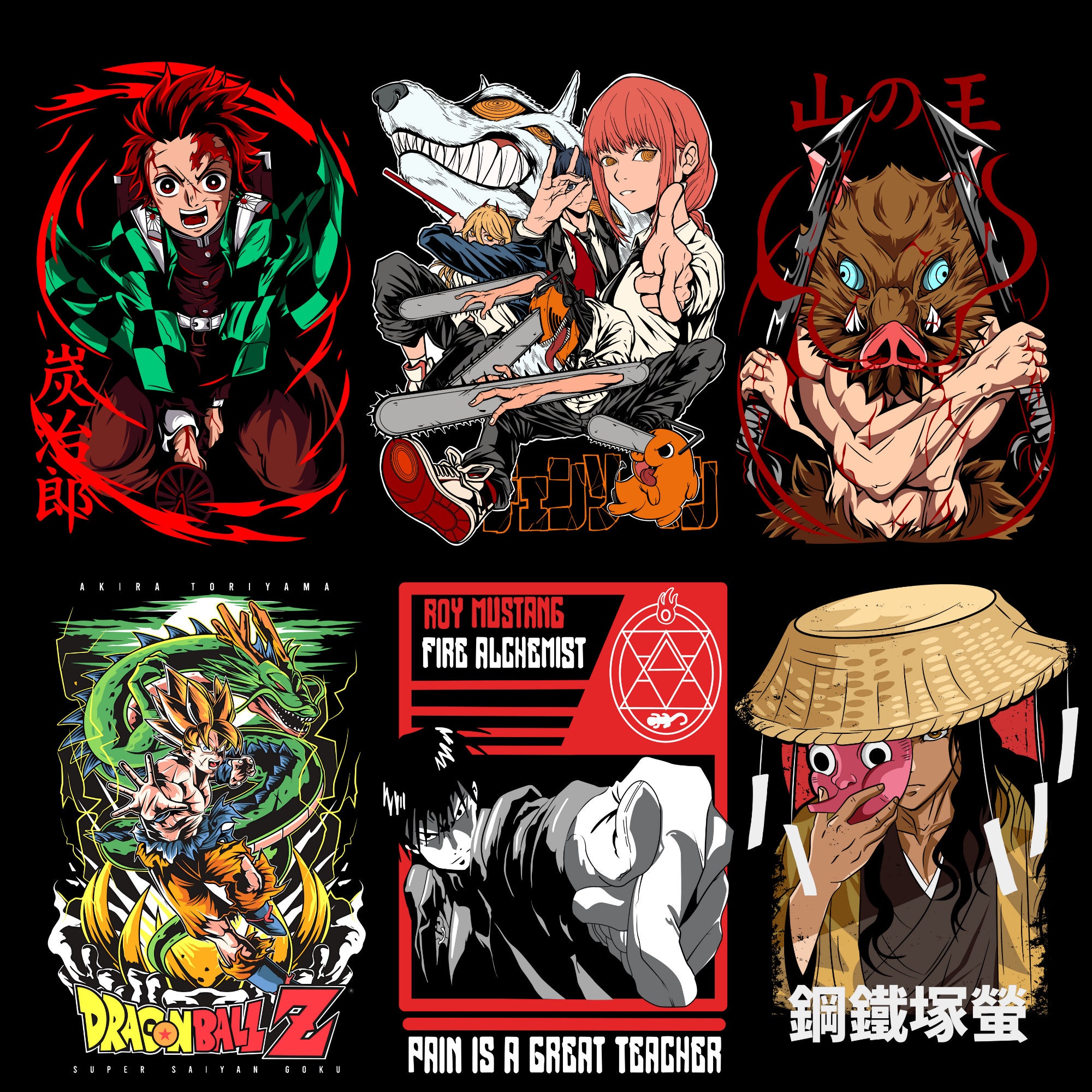 Vector Mega Design Anime Bundle: Streetwear, Anime Vector, Anime ...