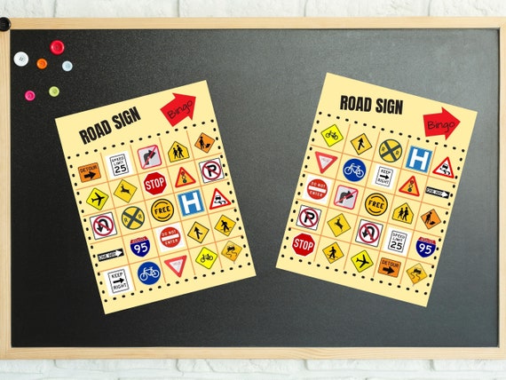 Digital Download Road Signs Bingo Game Bingo Game for Kids - Etsy Australia