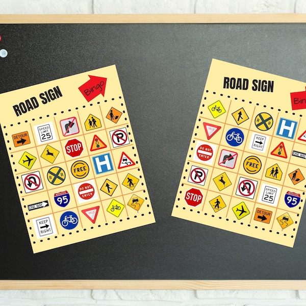 Traffic Signs Bingo - Etsy