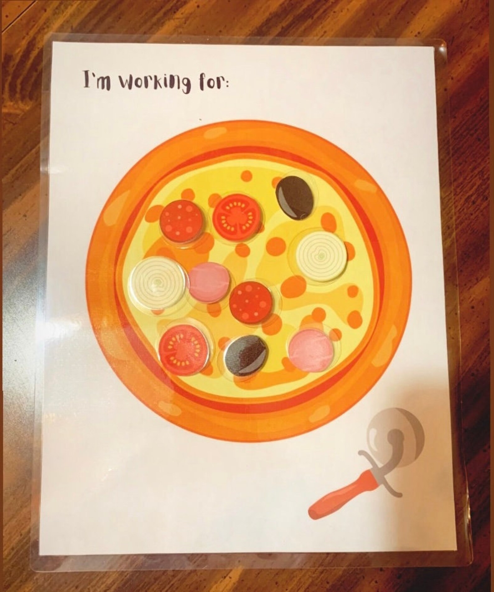 Pizza Reward Chart Pizza Token Board Autism ABA Speech | Etsy Canada