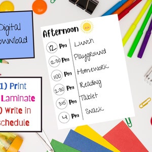 Bundle Digital Daily Schedule Printable Visual Schedule, Visual Guide ...
