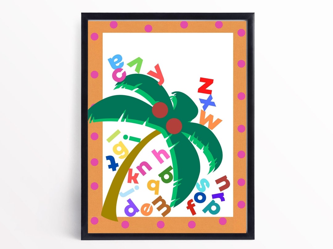 Digital Wall Art Chika Chika Boom Boom, Letters, Alphabet Wall Decor ...