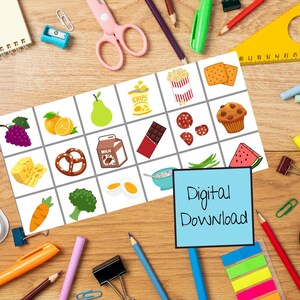 Digital Download 54 Food PECS Food Cards, 3x3, Instant Download Food ...