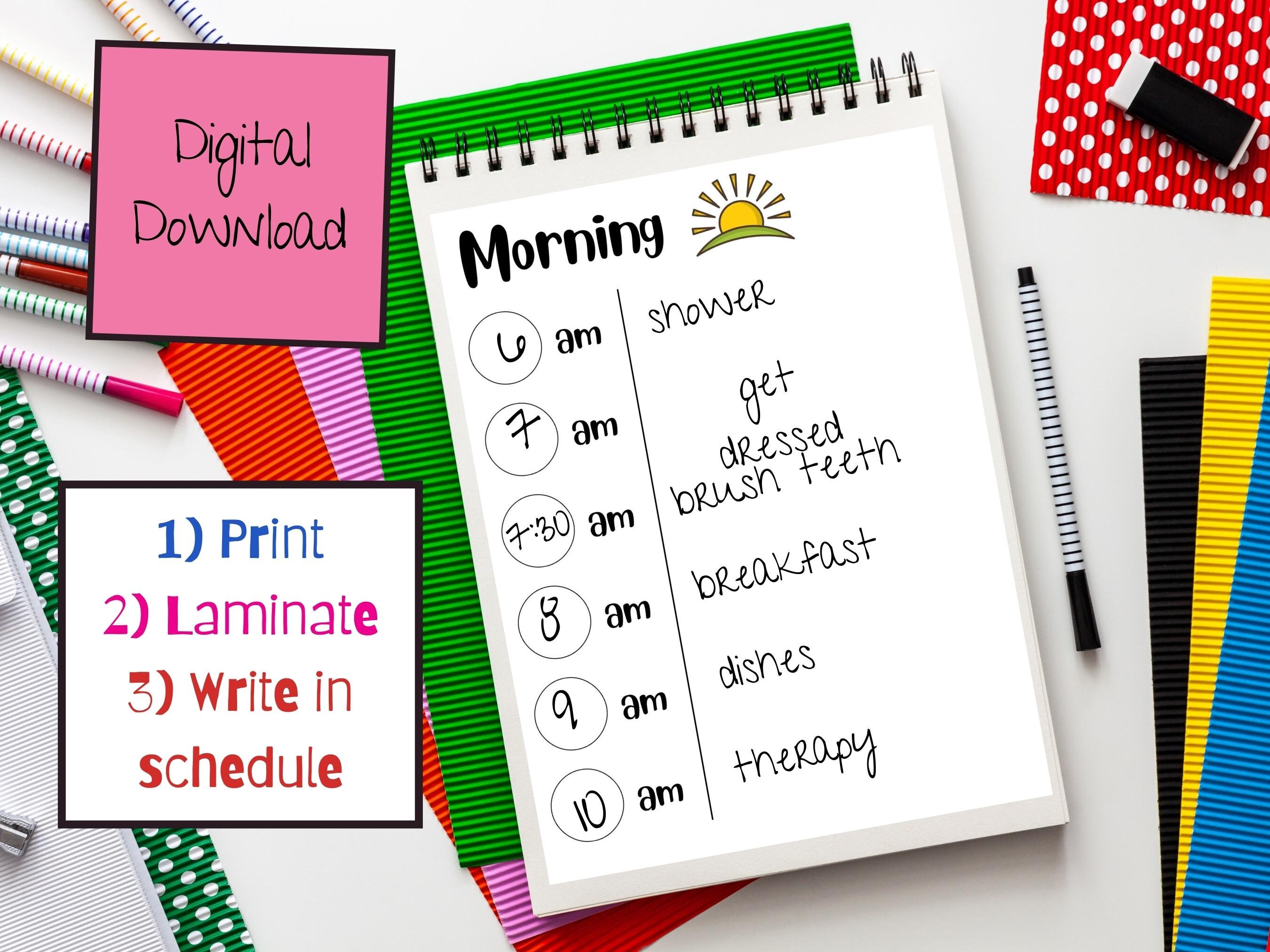 Bundle Digital Daily Schedule Printable Visual Schedule, Visual Guide ...