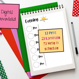 Bundle Digital Daily Schedule Printable Visual Schedule, Visual Guide ...