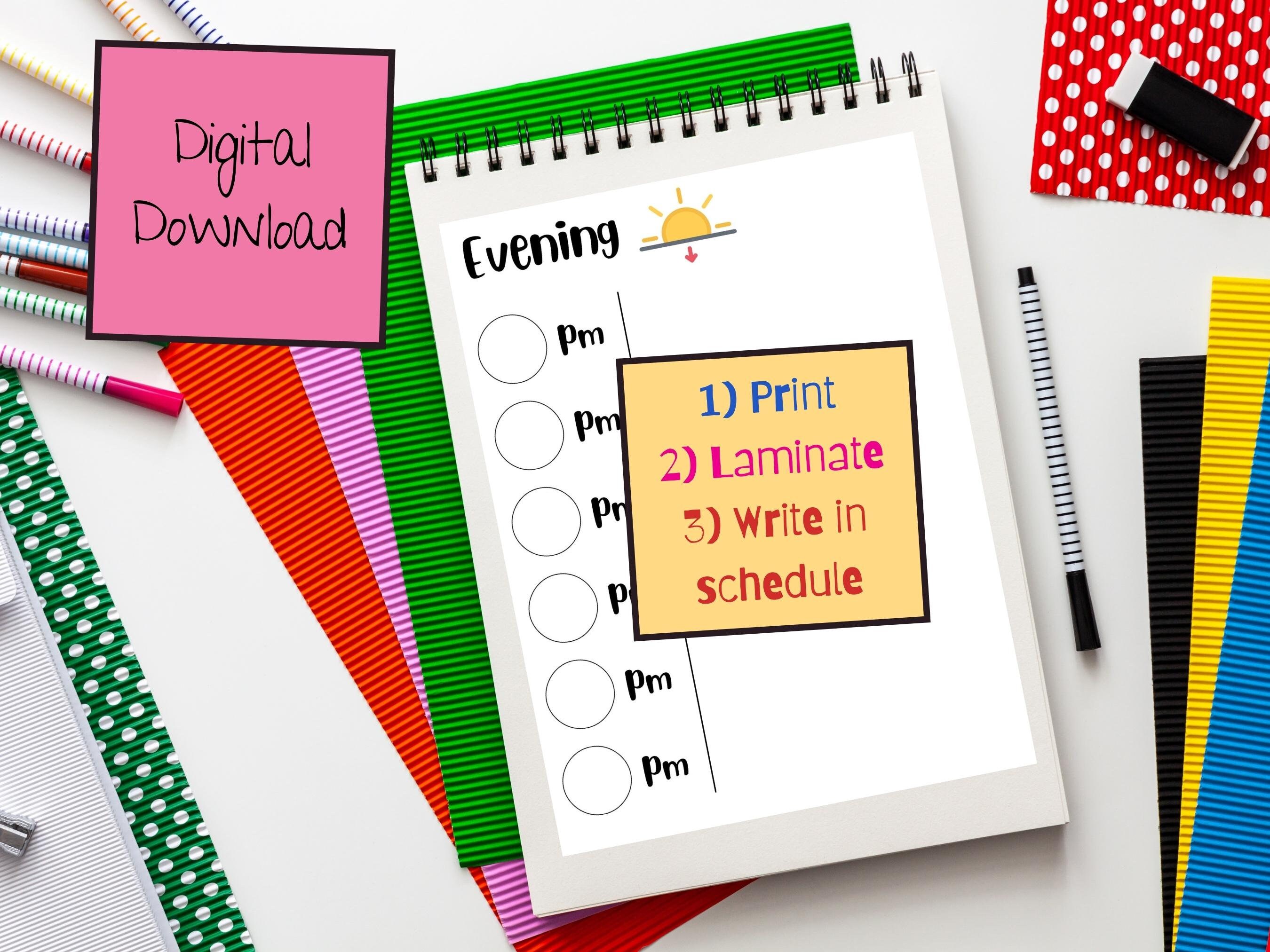 Bundle Digital Daily Schedule Printable Visual Schedule, Visual Guide ...