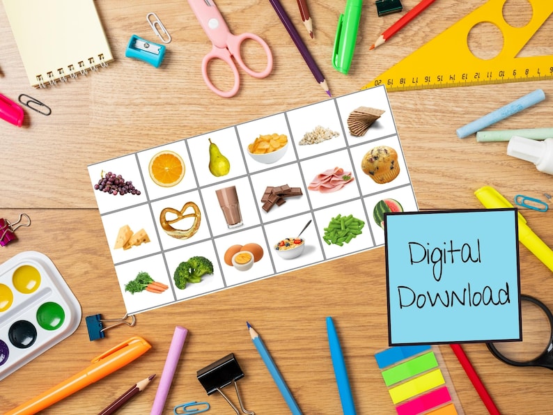 Digital Download 54 Food PECS Food Cards 3x3 Instant - Etsy