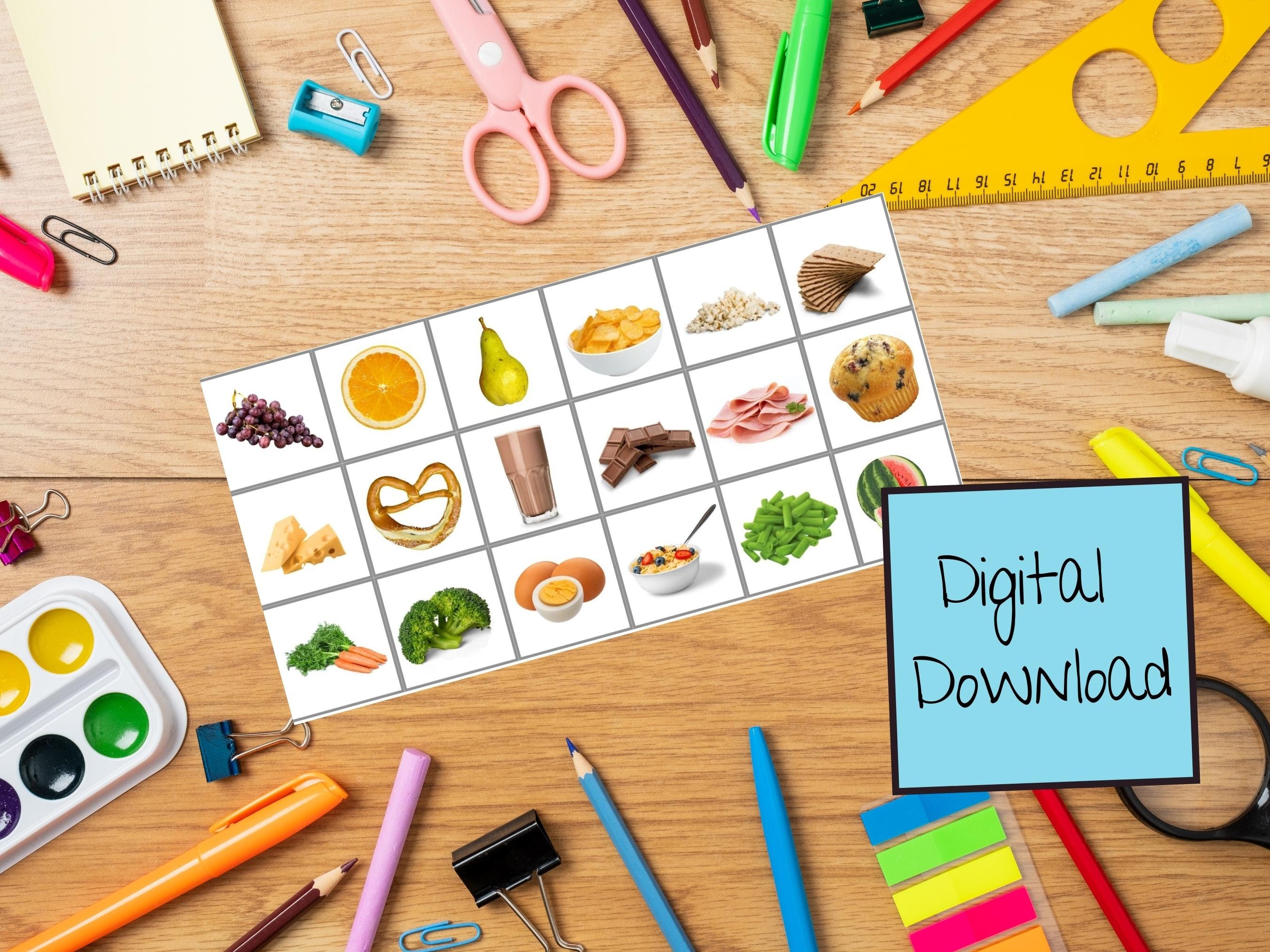 Digital Download 54 Food PECS Food Cards 3x3 Instant - Etsy