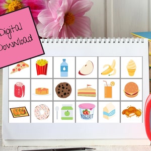 Digital Download 54 Food PECS Food Cards, 3x3, Instant Download Food ...
