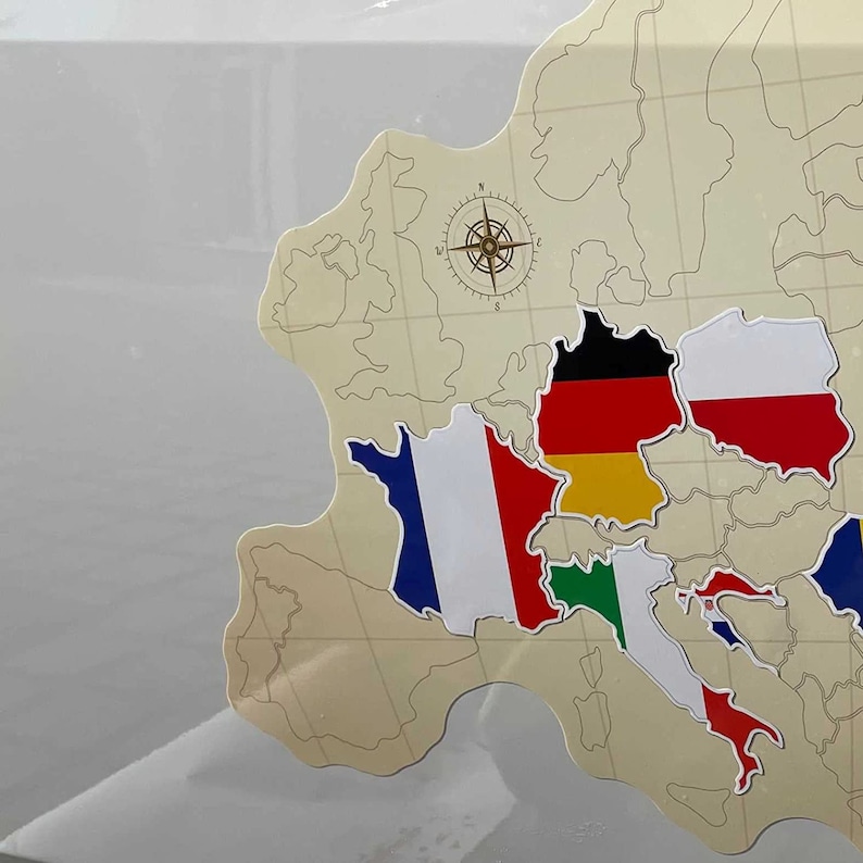 Europe Map Stickers in the Set, Car Stickers With European Countries ...