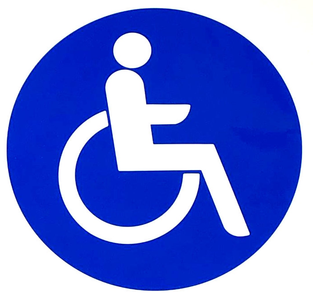 Sticker Round Sticker Wheelchair User 19 Cm Disabled Car Sticker - Etsy