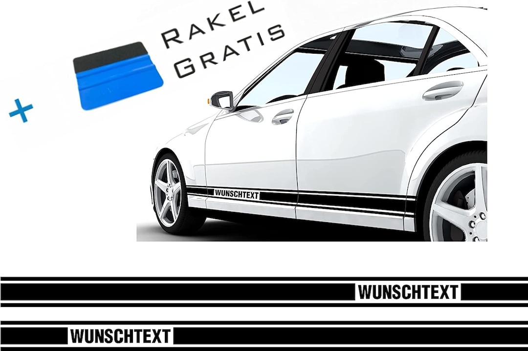 Seitenstreifen Aufkleber, GT Style Set Auto Deko in Wunschfarbe mit ...