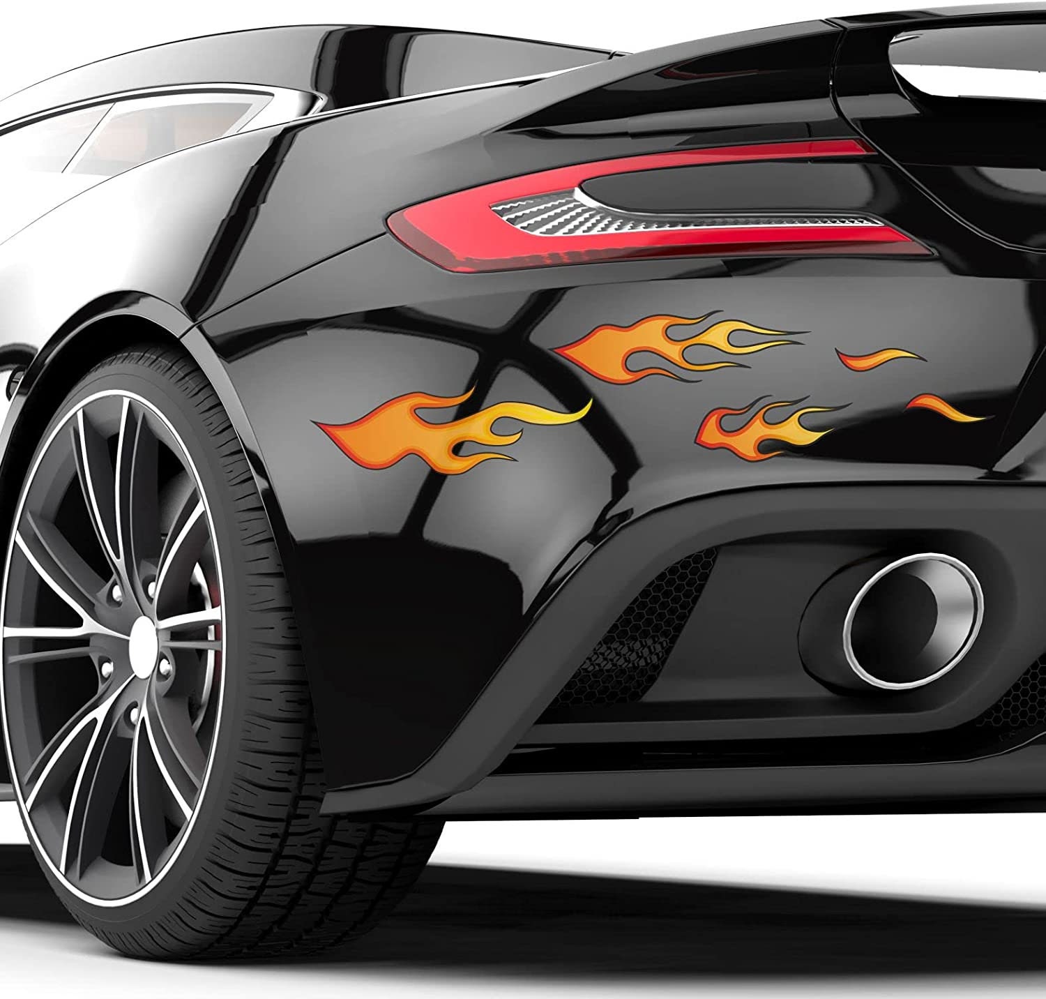 Fire Flame Stickers in Set, Decorative Stickers in Different Sizes ...