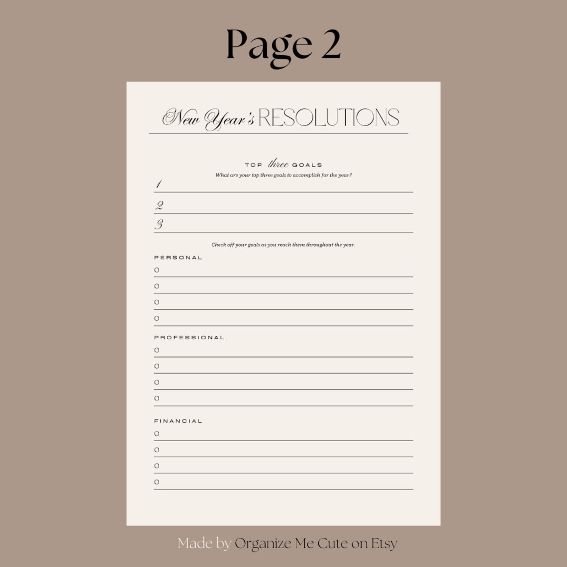 New Years Resolution Package, Self Reflection New Years, Vision Board ...