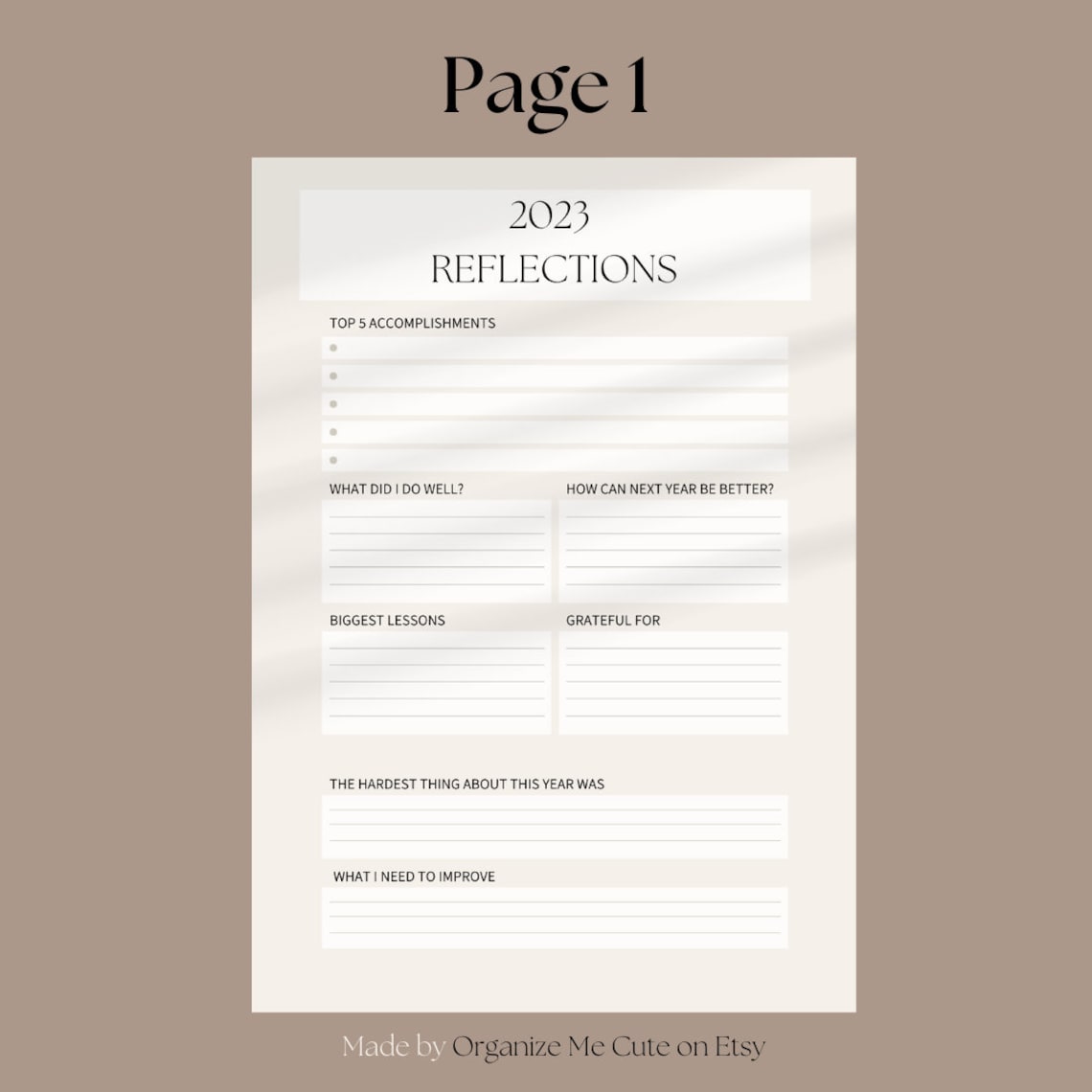 New Years Resolution Package, Self Reflection New Years, Vision Board ...