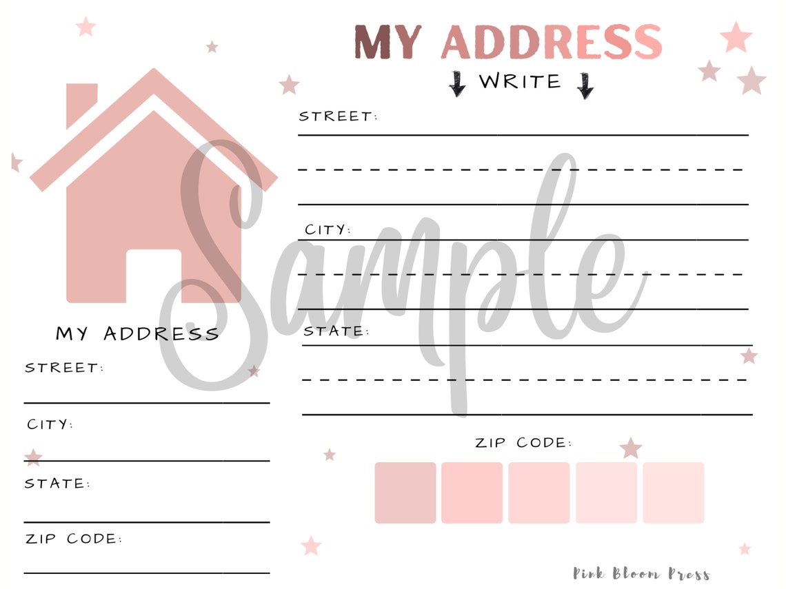 Life Skills for Kids Printable Learn Phone Number Address - Etsy