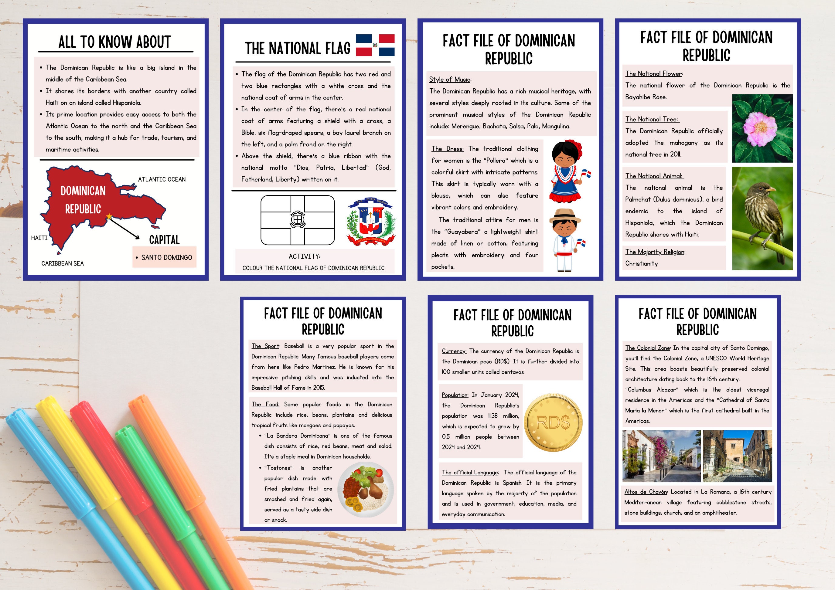 Dominican Republic Printable: School Project, Hispanic Heritage (PDF ...