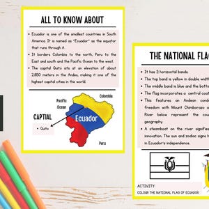Ecuador Printable: School Project, Hispanic Heritage Week (PDF) - Etsy