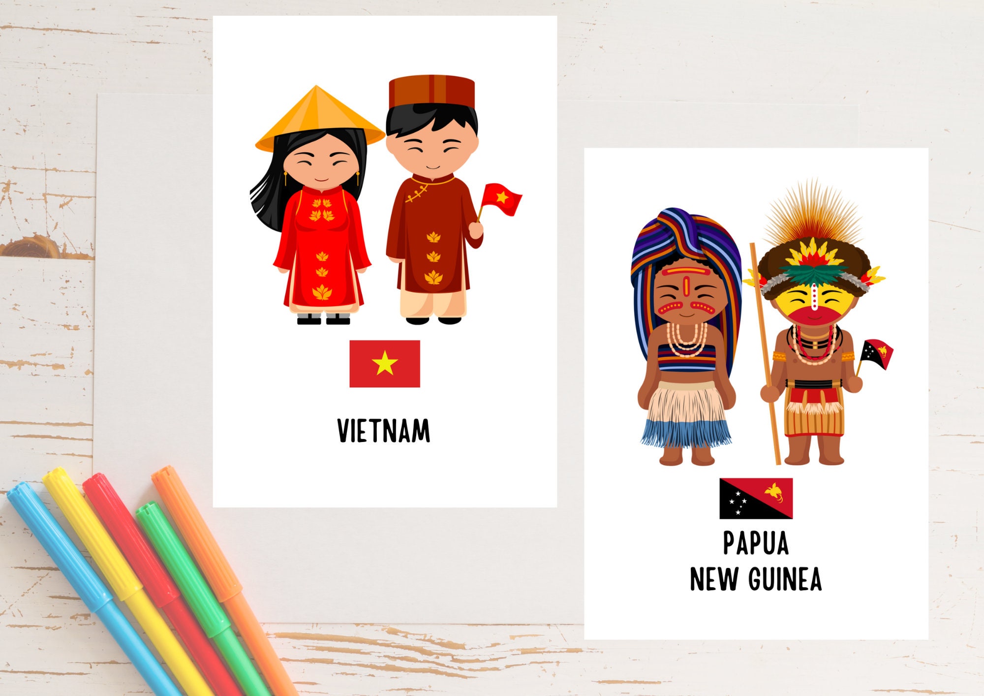 100 Country Flags Around the World |cute National Costume| Home ...