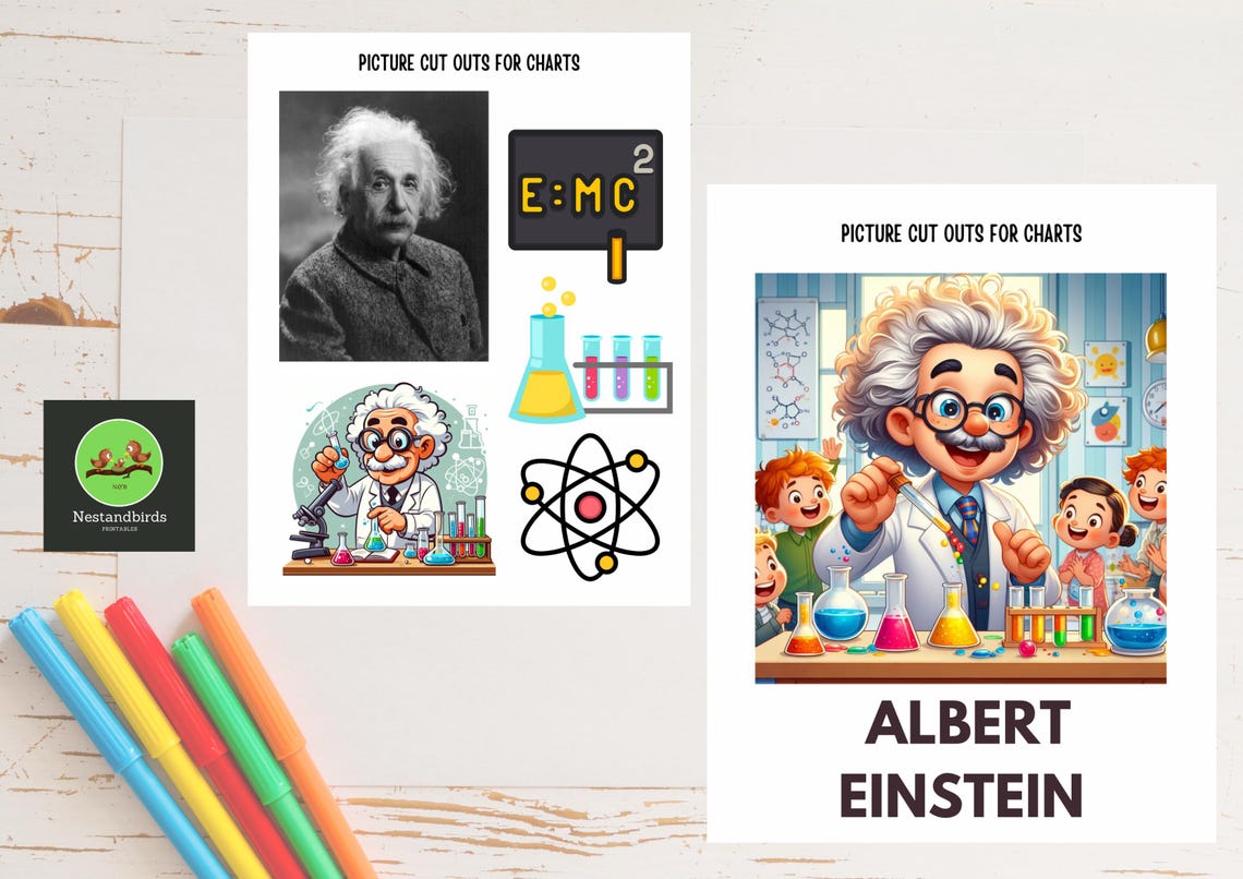 Albert Einstein Biography Research Project: Printable Report (PDF) - Etsy