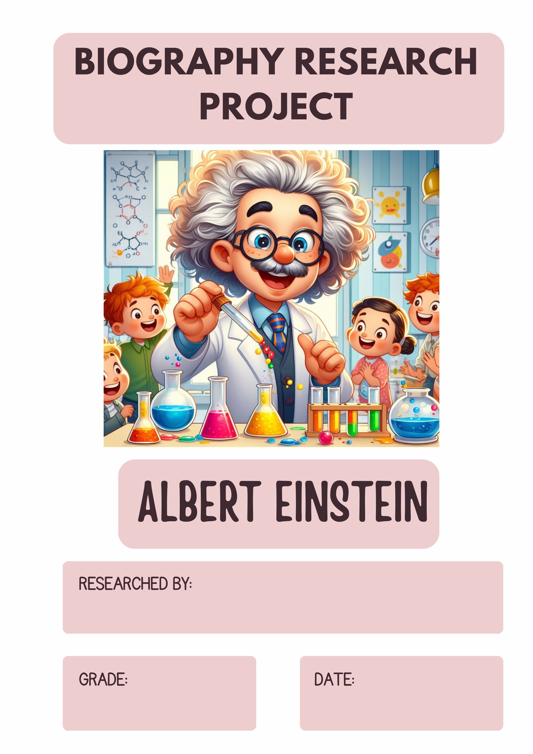 Albert Einstein Biography Research Project Display Board School Project ...