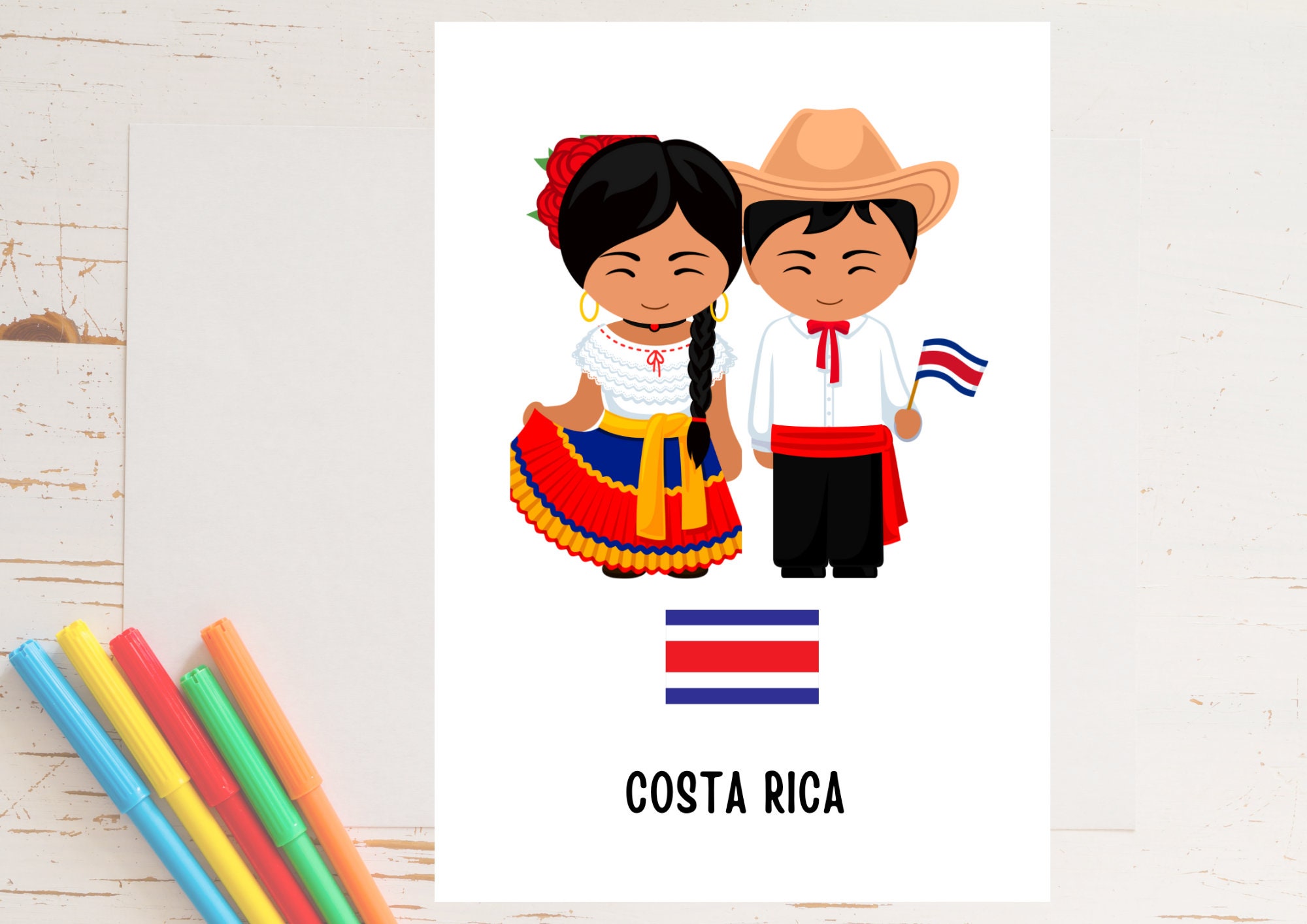 100 Country Flags Around the World |cute National Costume| Home Schooling |flash Cards for Kids ...