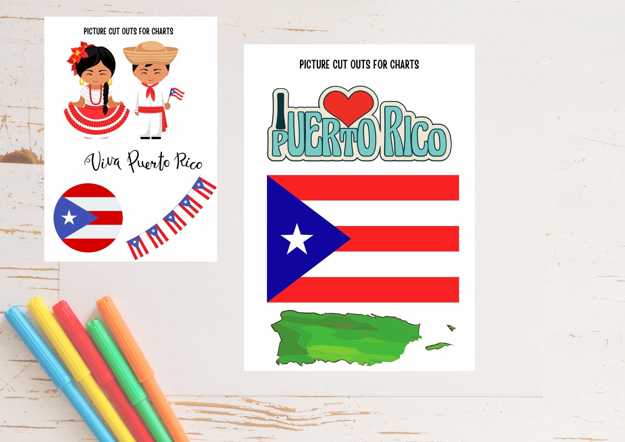 Puerto Rico Printable: School Board Projects, Hispanic Heritage Week ...