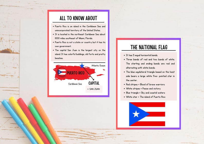 Puerto Rico Printable: School Board Projects, Hispanic Heritage Week ...