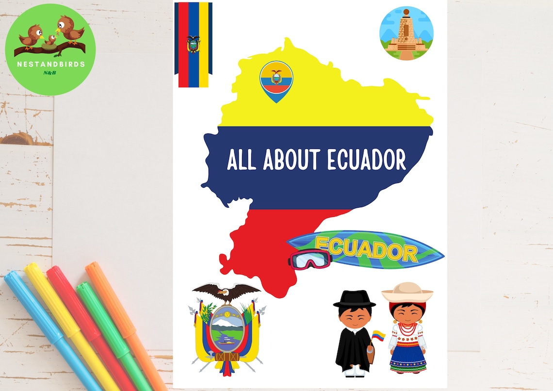 Ecuador Printable: School Project, Hispanic Heritage Week (PDF) - Etsy
