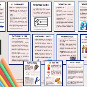 Cuba Unit Study: Kids Printable, Hispanic Heritage (PDF) - Etsy