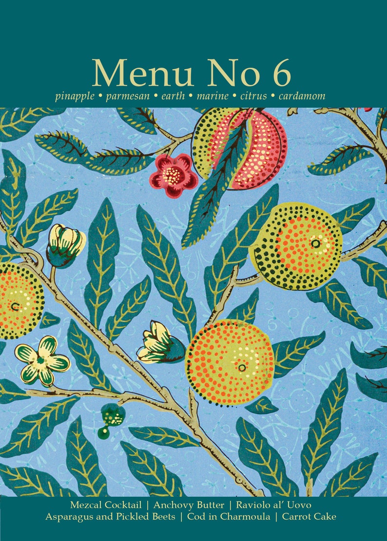 Cookbooklet Menu No 6 by Brian Voll - Etsy
