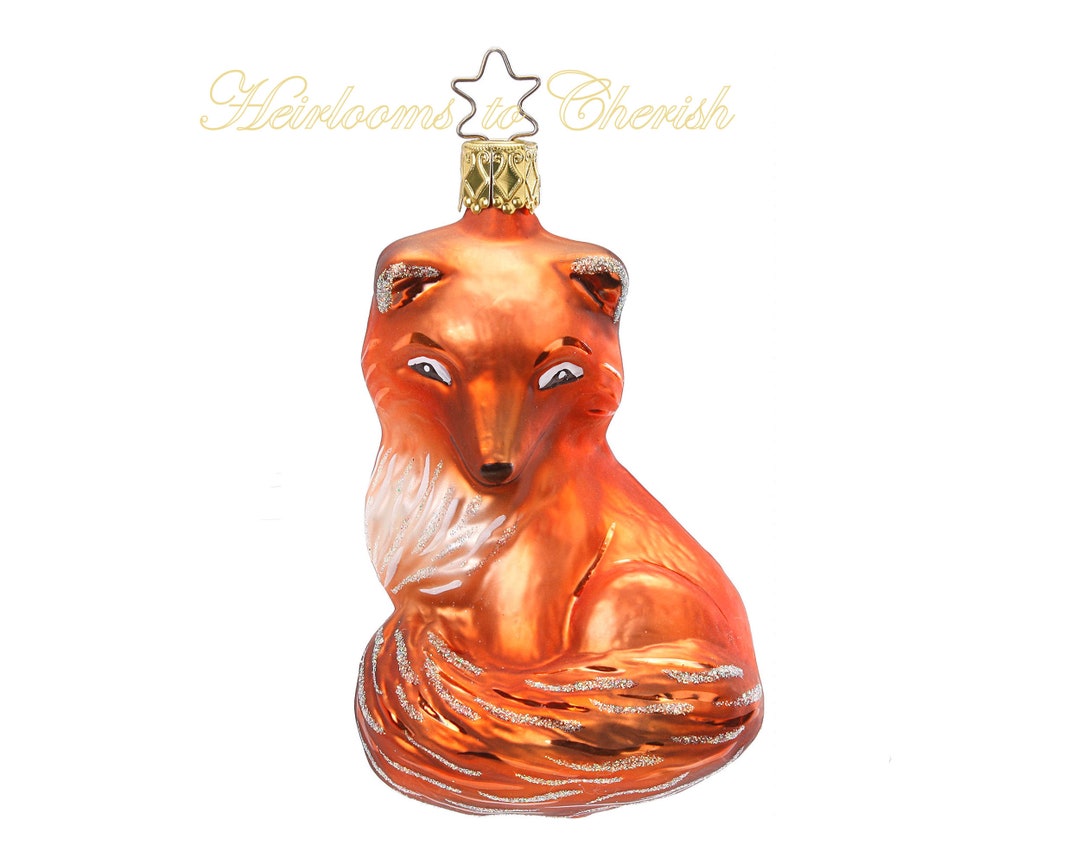 Inge-glas Red Fox Kit 1-048-12 German Glass Christmas Ornament - Etsy