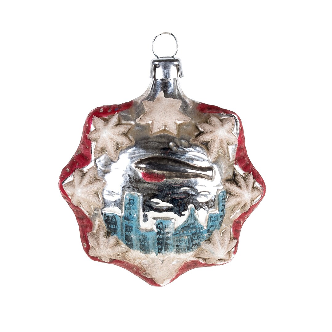 Marolin Zeppelin Airship Over New York MA2011098 German Glass - Etsy