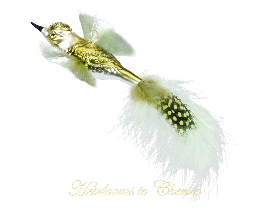Inge-glas Hanging Bird Green Gibsy 10006S020 German Glass - Etsy