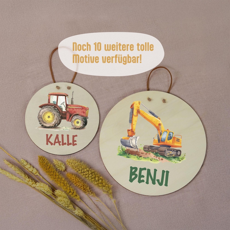 Holzschild personalisiert bagger - Etsy.de