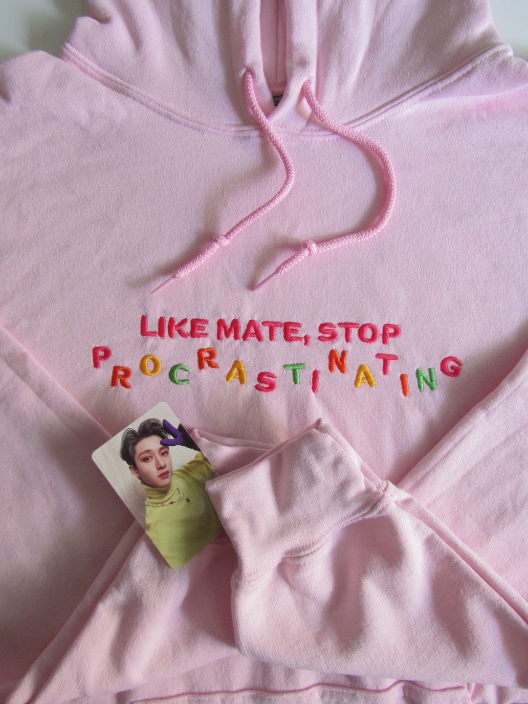 Like Mate, Stop Procrastinating - Embroidered Adult Unisex Hoodie (kpop ...