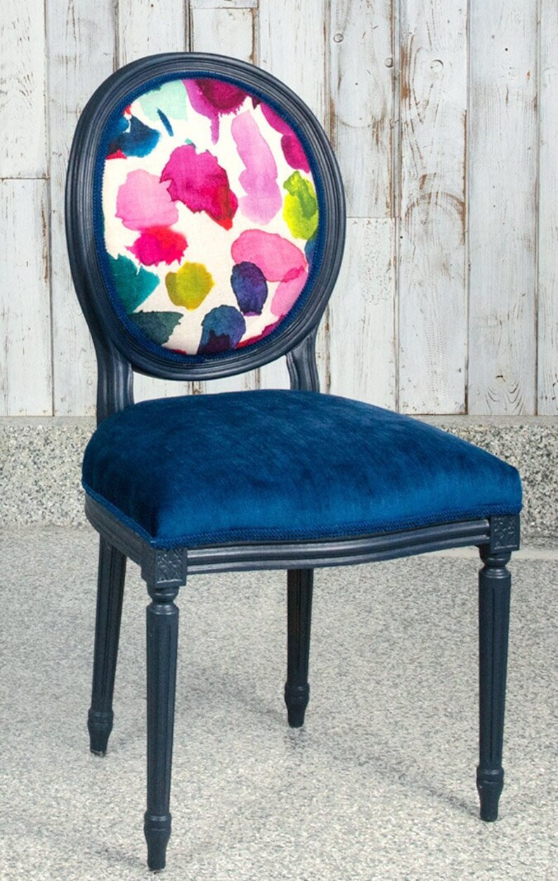 Set of 4 CUSTOM MADE DINING Chairs Set of Four Designer Upholstery ...