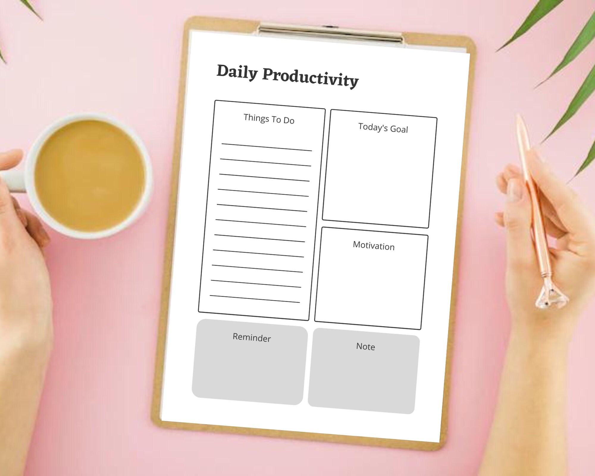 Daily Weekly Monthly Productivity Planner, Routine Tacker, Habit ...
