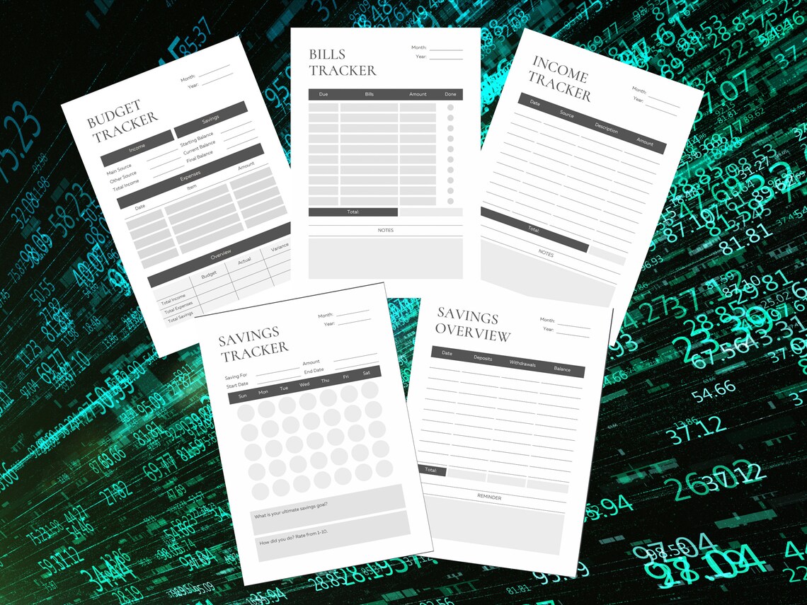 Mega Pack Finance Planner Printable, Budget Tracker, Income Savings ...