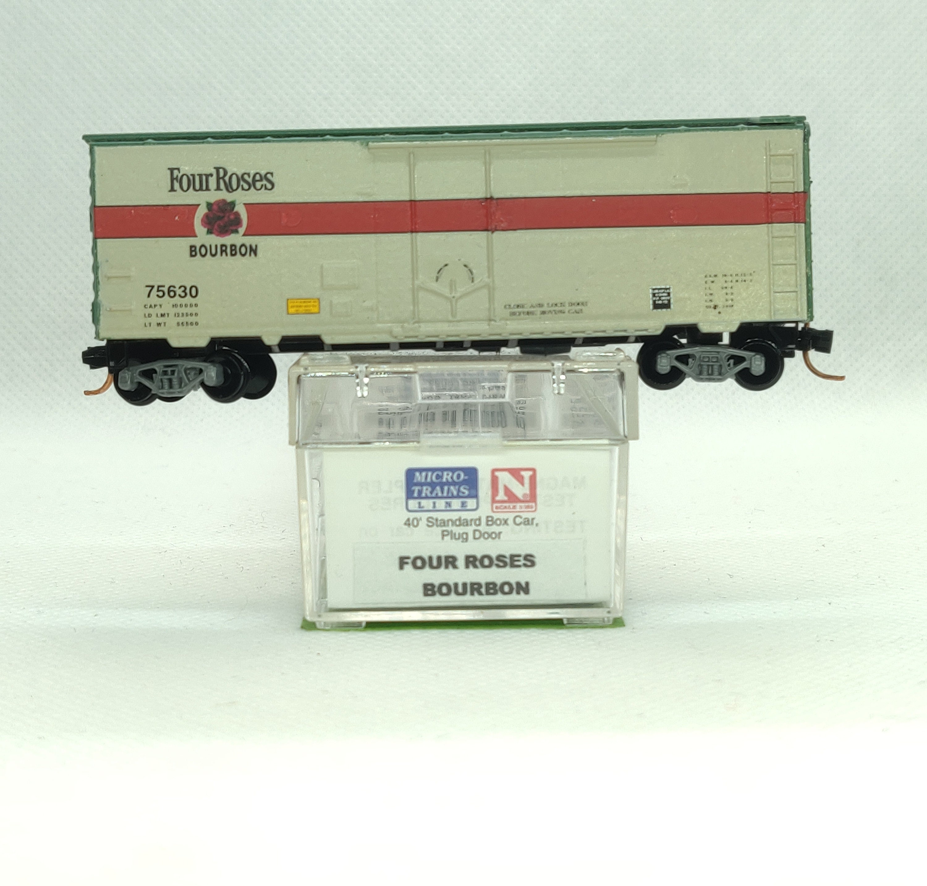 Custom Painted and Decaled N-scale Micro-trains Boxcar, Off-white and ...