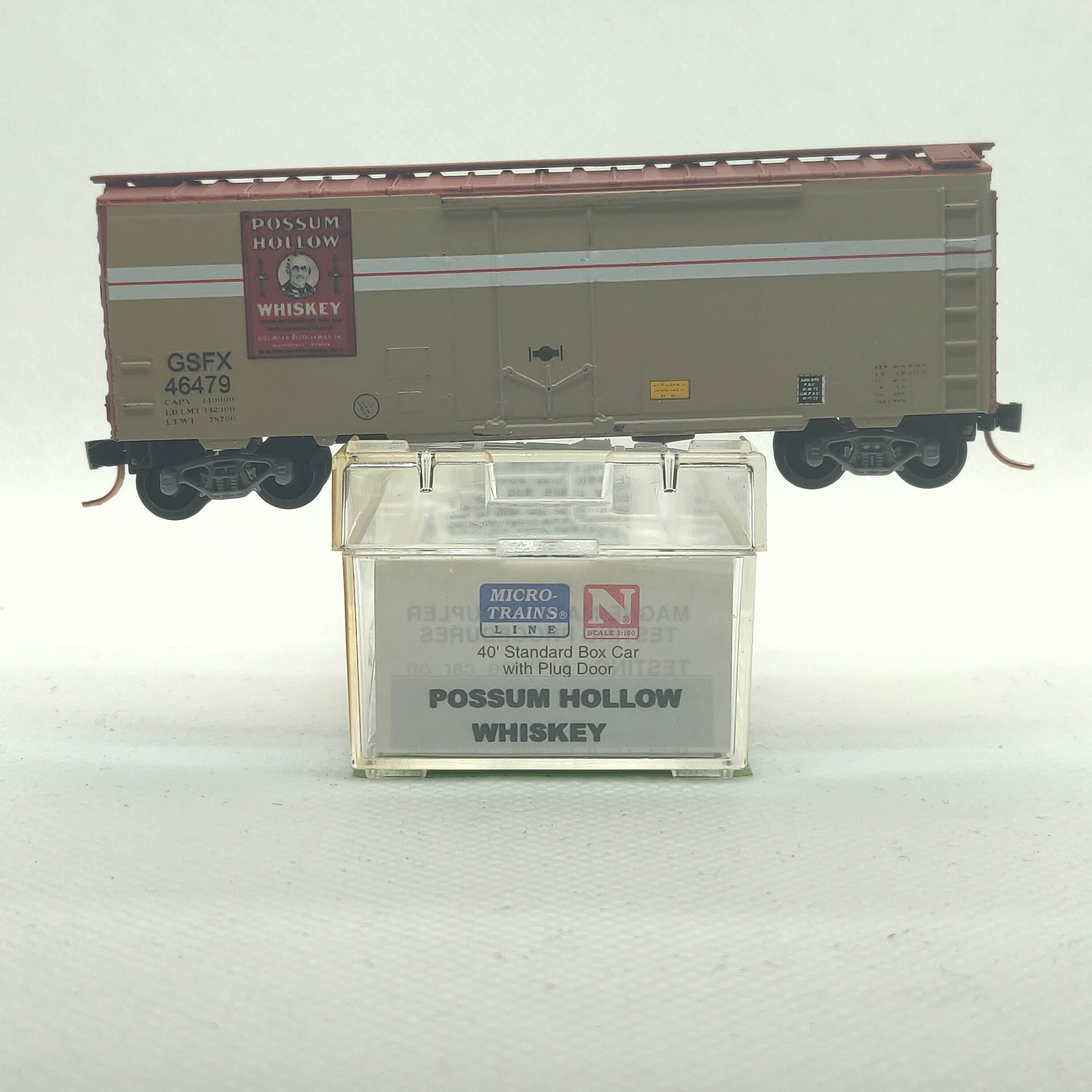 Custom Painted and Decaled N-scale Micro-trains Boxcar, Tan-brown and ...