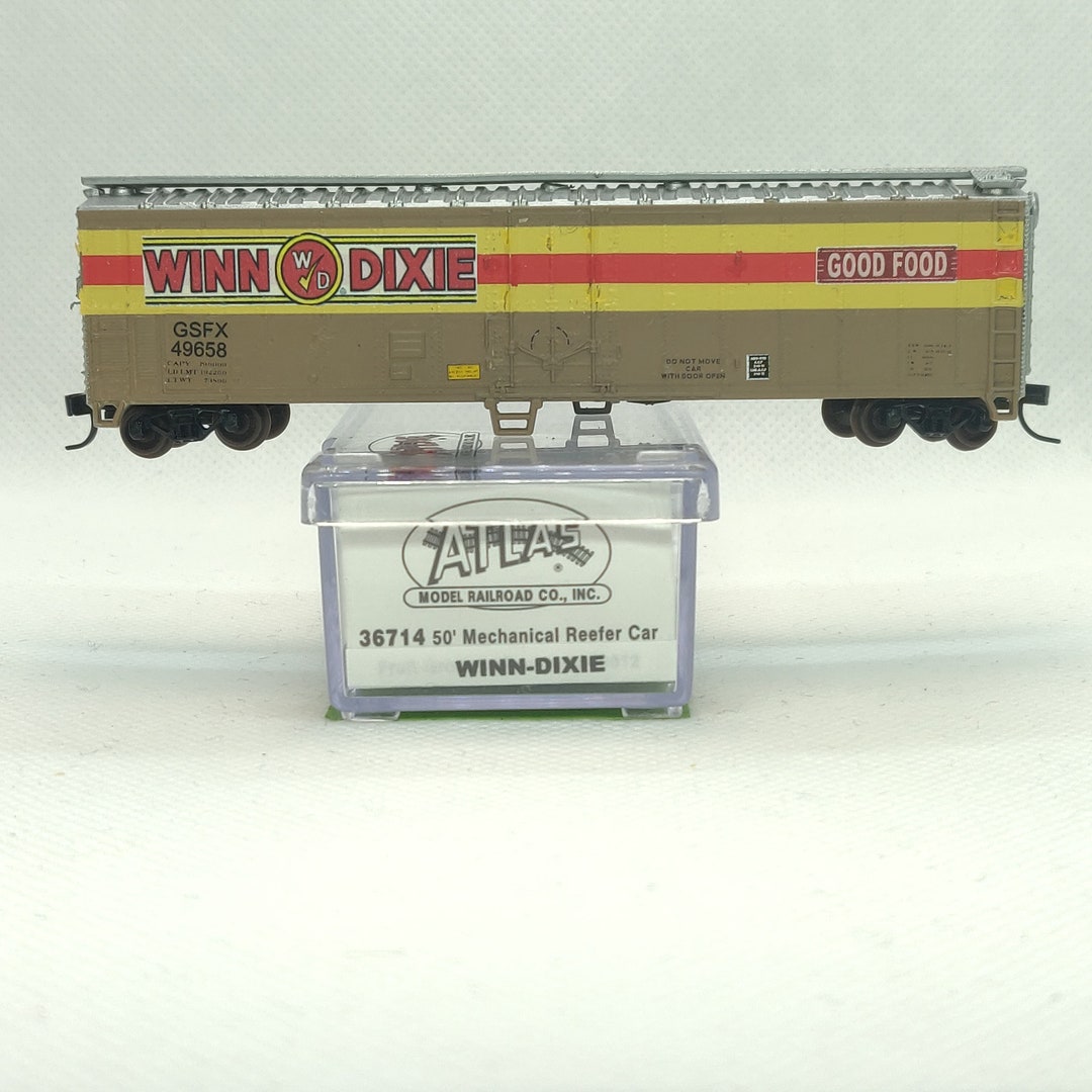 Custom Painted and Decaled N-scale Atlas Reefer Car, Tan-brown and ...