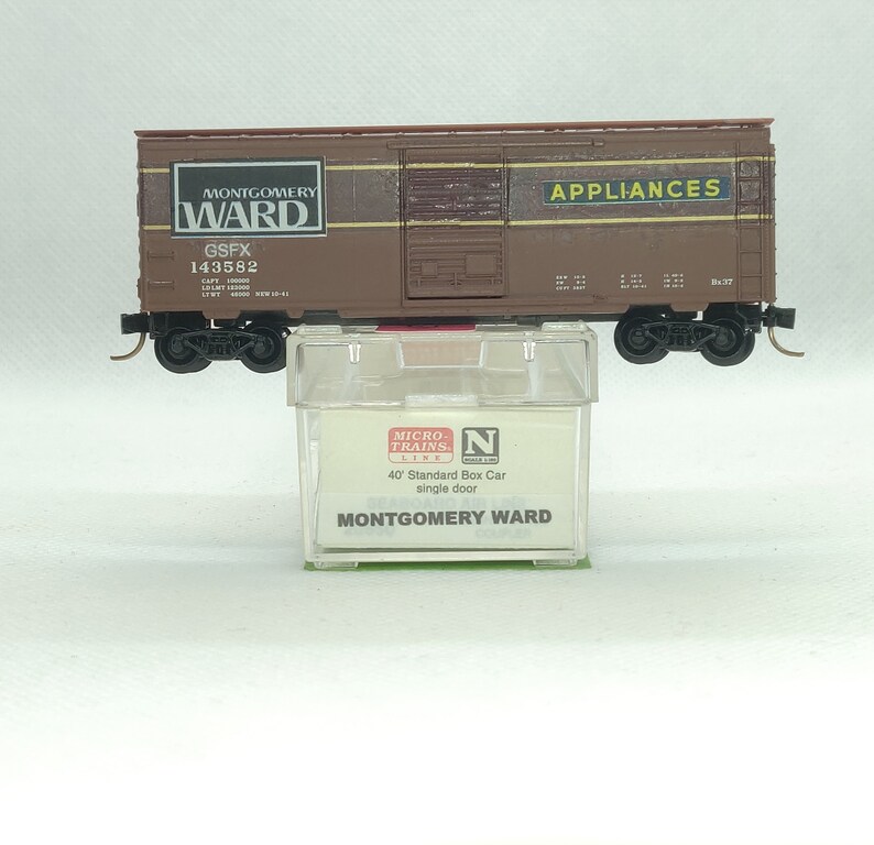 Custom Painted and Decaled N-scale Micro-trains Boxcar, Brown With ...