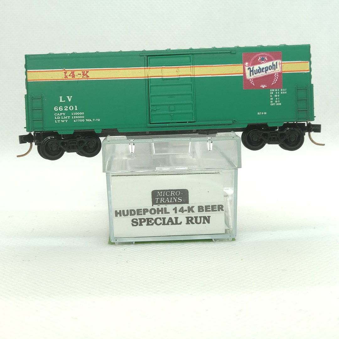 Custom Painted and Decaled N-scale Micro-trains Boxcar, Green With ...