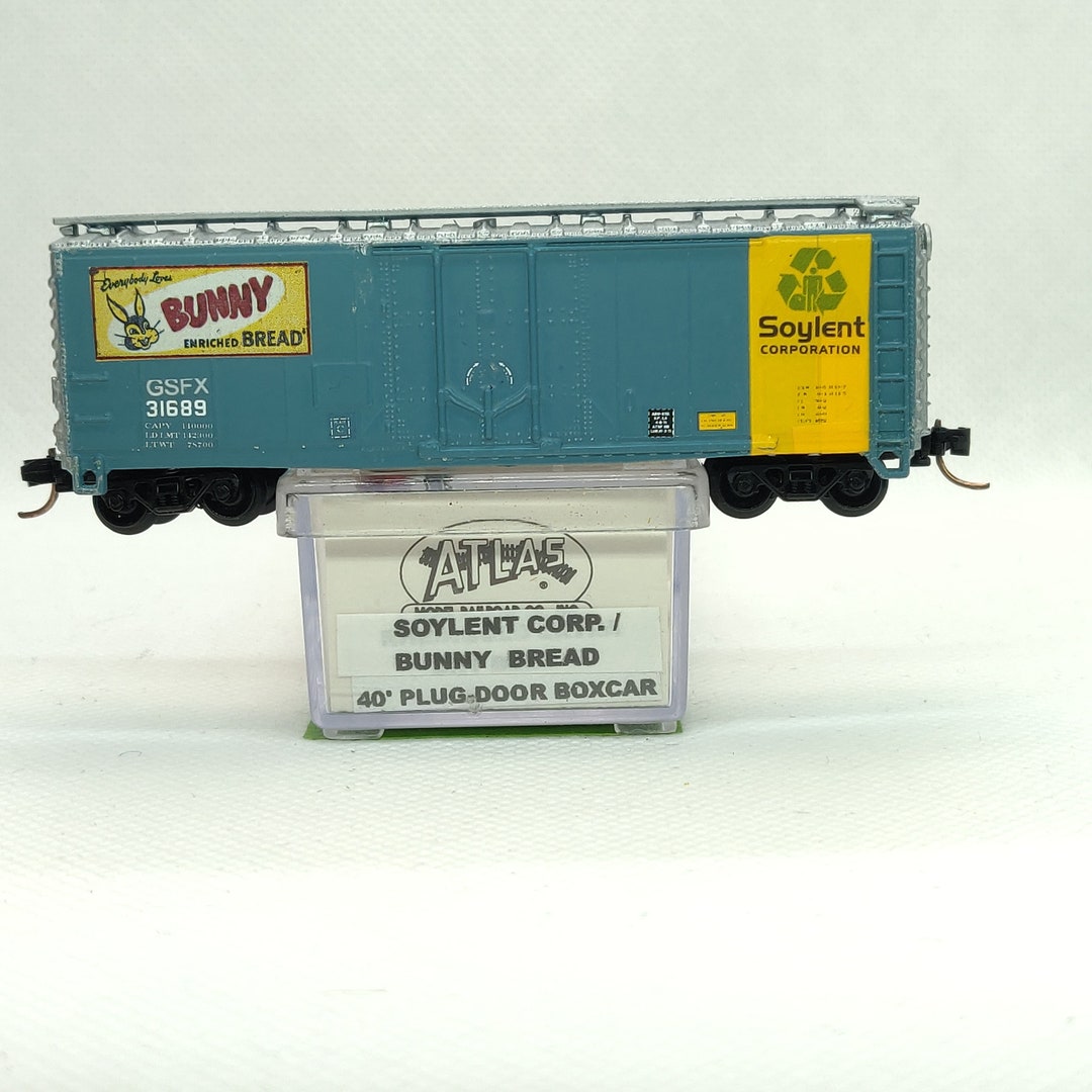 Custom Painted and Decaled N-scale Atlas Boxcar, Teal-blue and Silver ...