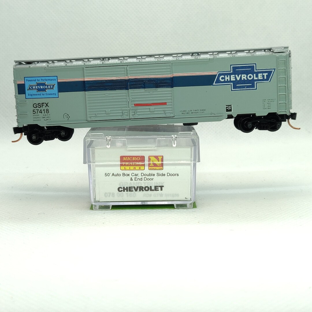 Custom Painted and Decaled N-scale Micro-trains Auto Boxcar, Grey and ...