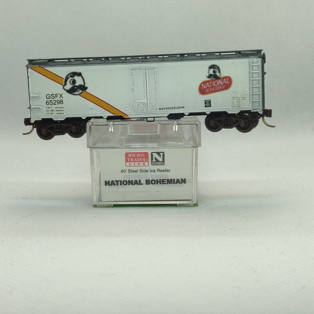 Custom Painted and Decaled N-scale Micro-trains Ice Reefer, White and ...