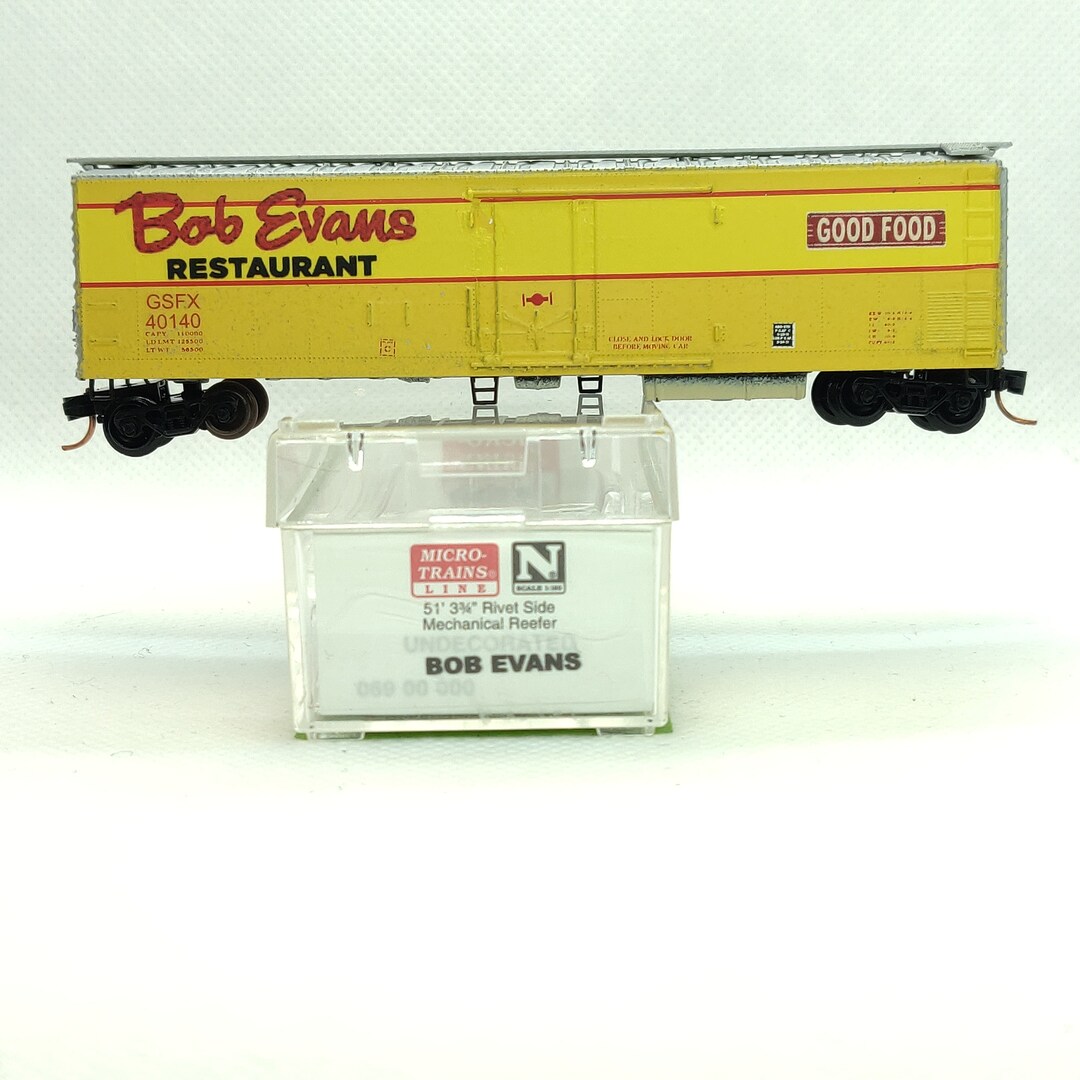 Custom Painted and Decaled N-scale Micro-trains Reefer, Yellow and ...